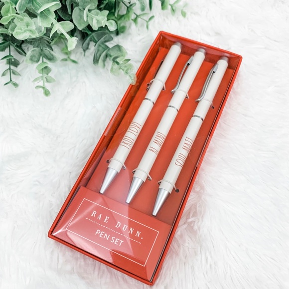 Rae Dunn | Office | Rae Dunn Brand New Set Of 3 Valentines Pen Set ...